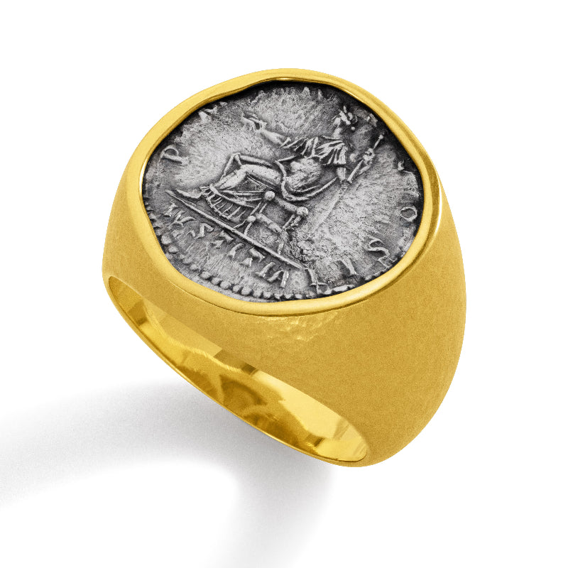 Men's Ancient, Authentic Justitia Coin Ring – Jorge Adeler
